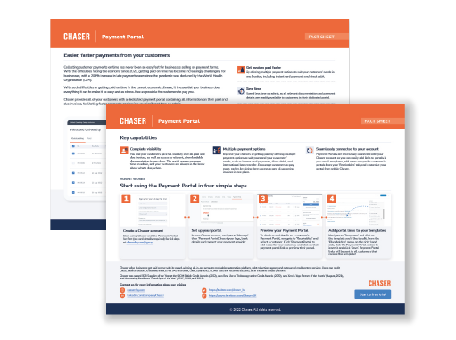 Payment Portal fact sheet | Chaser Payment Portal fact sheet | Chaser